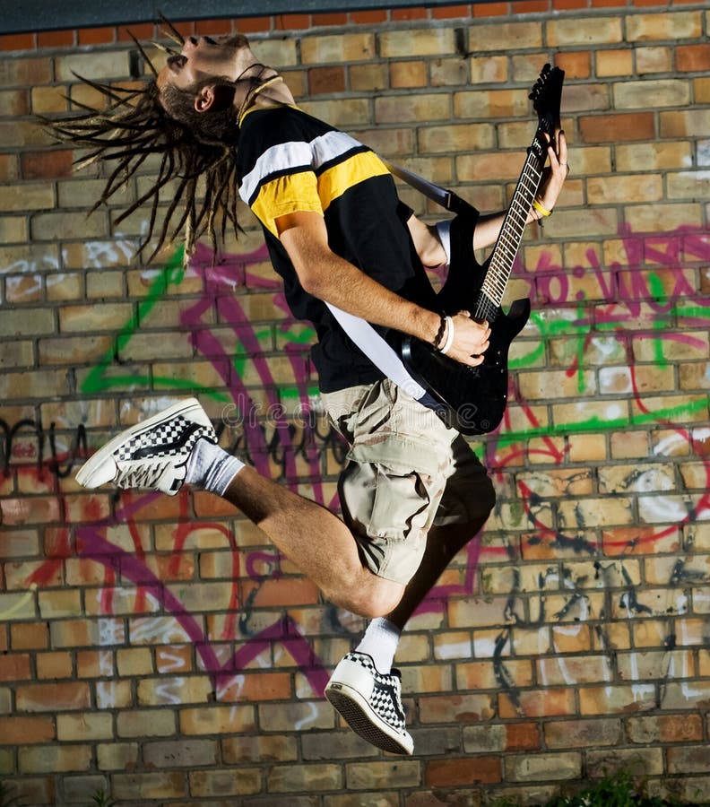 Rockstar. stock photo. Image of people, male, guitarist - 6231182