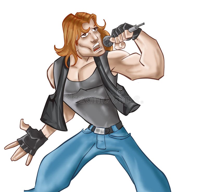 Rockstar stock illustration. Illustration of hardcore, scream - 705796