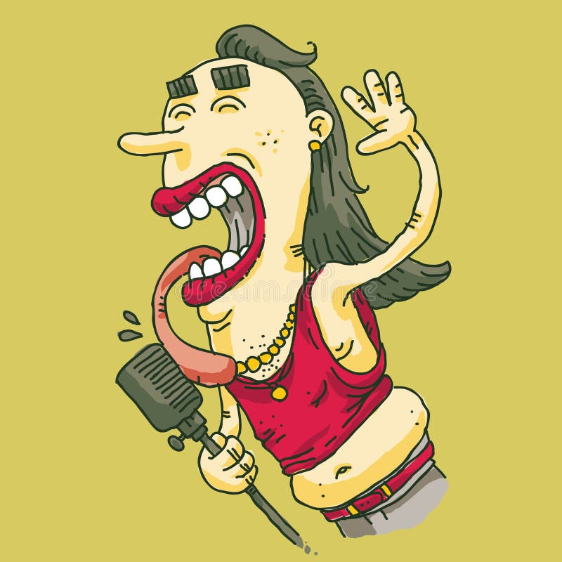 Rockstar Performing in Music Concert Stock Vector - Illustration of ...