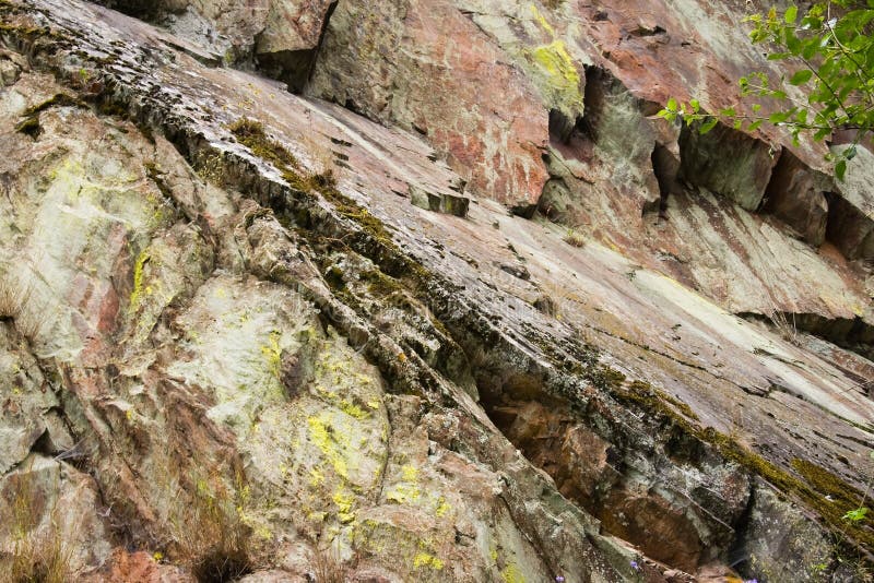 Rockwalls in the Mountains-horizontal Stock Image - Image of wall, moss ...