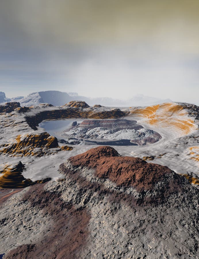 Alien, Rocky, Sunlit Landscape and almost Dried Up Kopren Waterfall ...
