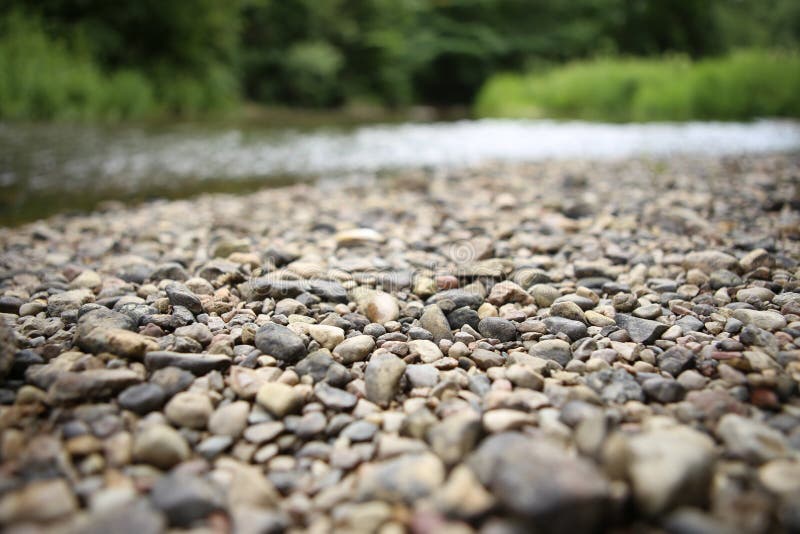 Rocky bank of river. stock image. Image of stream, stony - 95885367