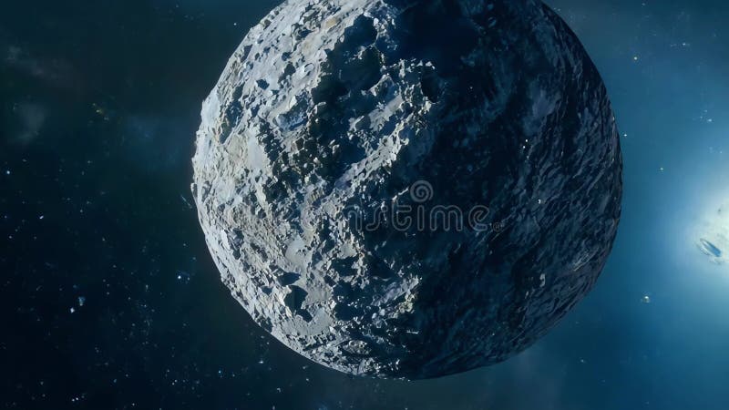 A Rocky and Barren Celestial Body Floating in Space, Surrounded by ...