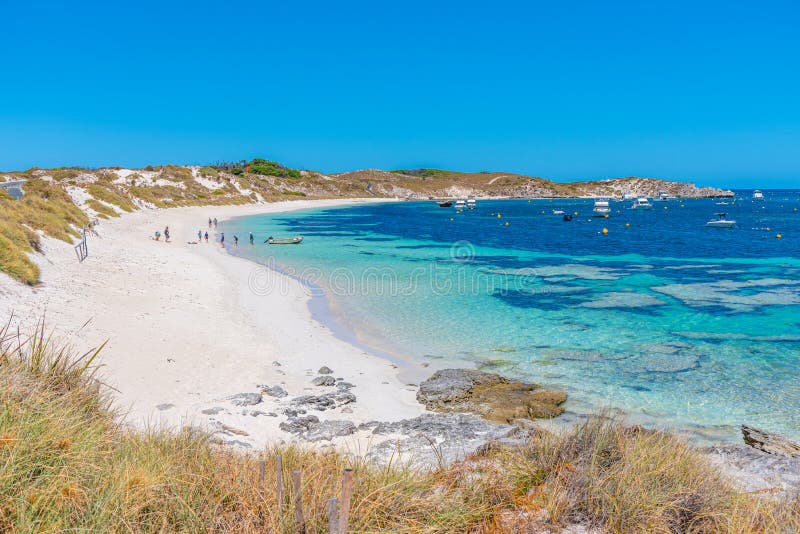 Rocky Bay at Rottnest Island in Australia Stock Photo - Image of ...