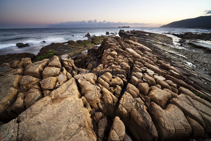 Rocky beach stock image. Image of clouds, spain, clear - 17954141