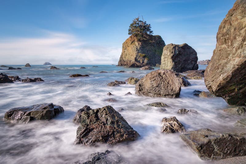 Rocky Beach Landscape stock photo. Image of nature, early - 106509014