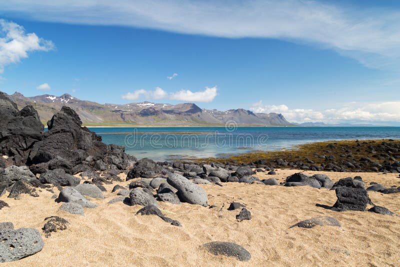 Rocky beach stock photo. Image of landscape, rocky, iceland - 62329992