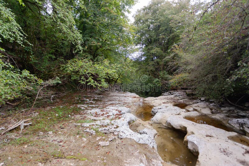 Bottom of a Dried-up Waterfall Stock Photo - Image of landscape ...