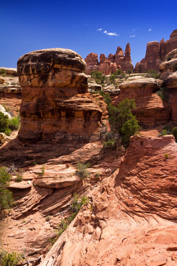 Rocky Canyon in Canyonlands National Park Stock Image - Image of ...