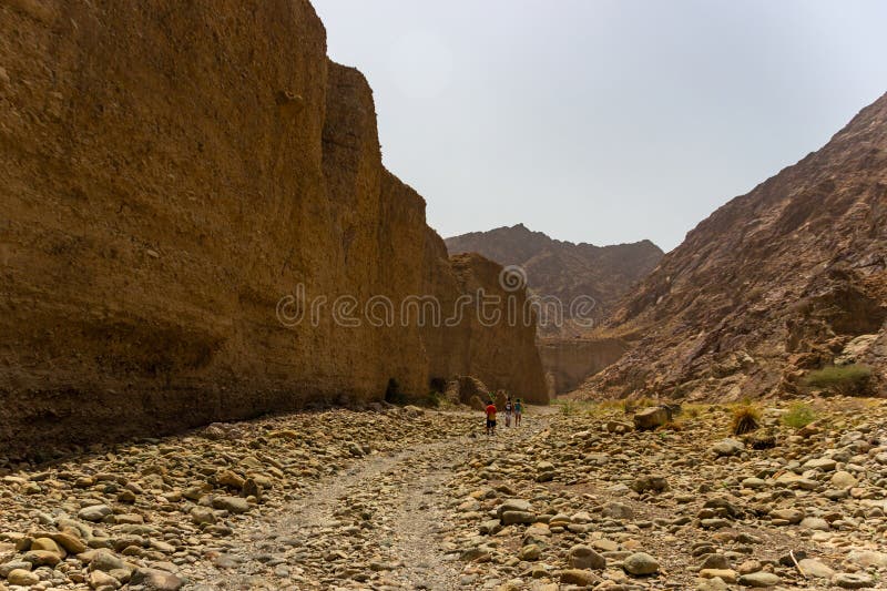 Dramatic Light Illuminates Ancient UAE Mountain Canyon Stock Image ...