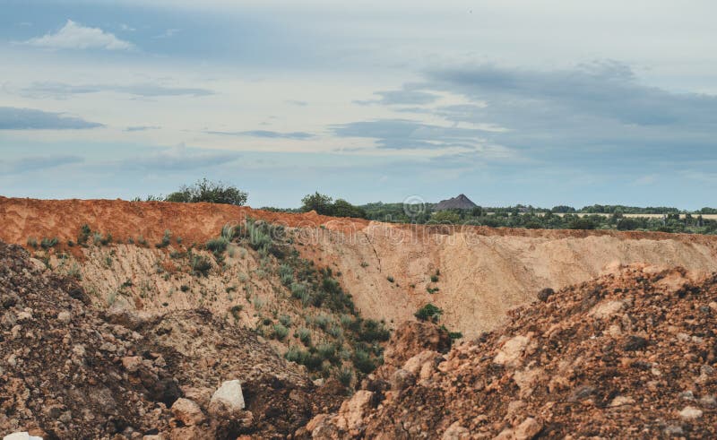 Rocky Career for a Coal Mining on Sunny Day Stock Image - Image of rock ...