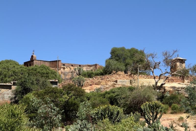 Rocky Church of Wukro Cherkos in Ethiopia Stock Photo - Image of wukro ...