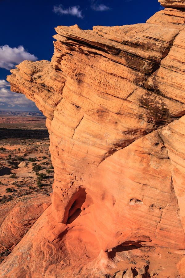 A Rocky Cliff with a Hole in it Stock Image - Image of america, nature ...