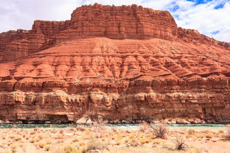 A Rocky Cliff with a River Running through it Stock Image - Image of ...