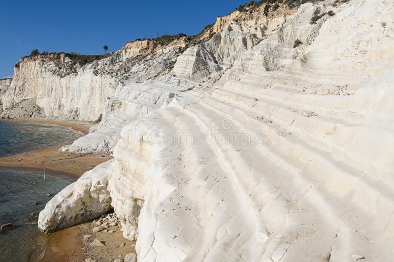 Rocky Cliff of the Steps of the Turks in Agrigento, Sicily, Italy Stock ...