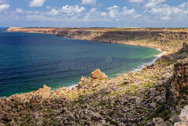 Rocky Cliffs of the Atlantic Ocean West Coast of Morocco Stock Image ...