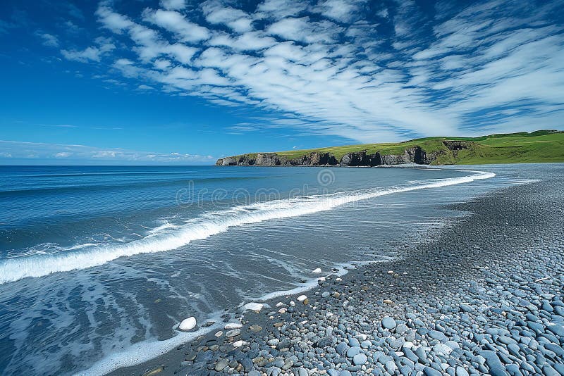 Rocky Cliffs and Rocky Beaches. AI Generative Stock Illustration ...