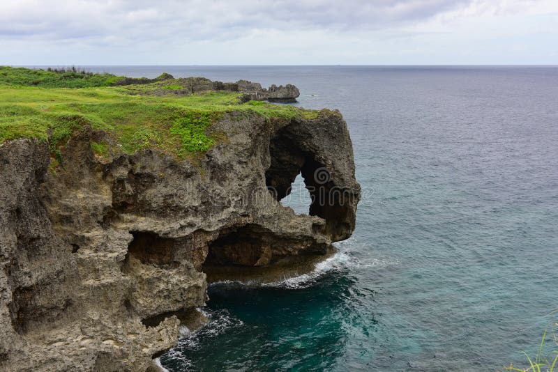 Rocky Cliffs at Cape Manzamo in Okinawa Stock Image - Image of okinawa ...