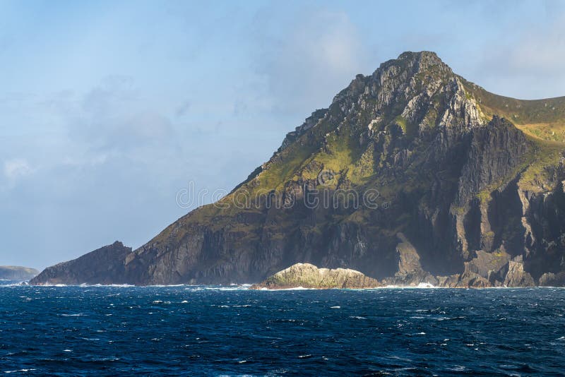 Jagged Cliff Face at Cape Horn on Hornos Island in Chile Stock Photo ...