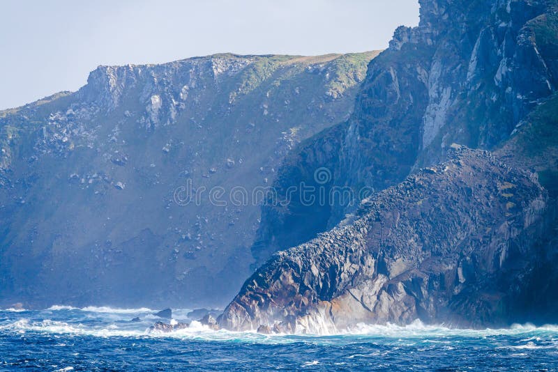 Jagged Cliff Face at Cape Horn on Hornos Island in Chile Stock Image ...