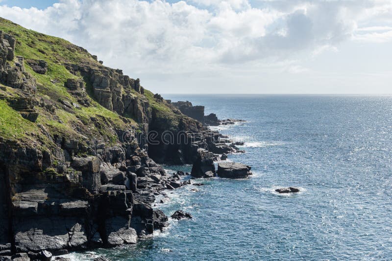 The Rocky Cliffs of Lizard, Cornwall Stock Photo - Image of seasons ...