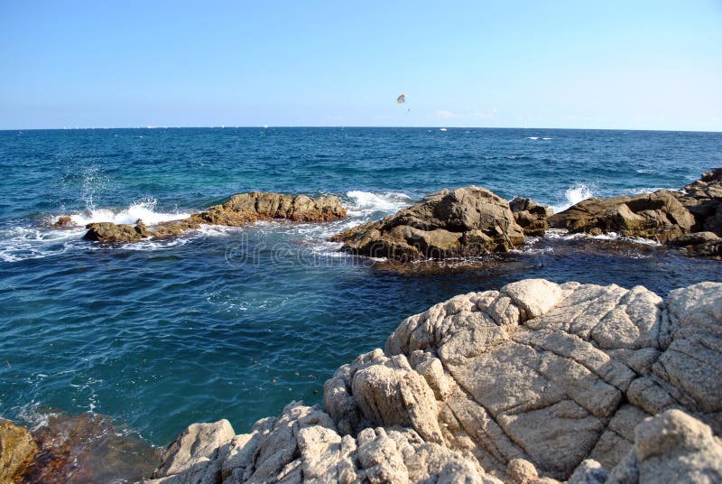 Rocky coast stock image. Image of horizon, destination - 21687571