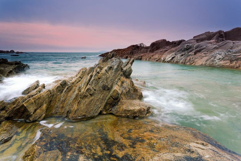Rocky coast stock photo. Image of china, delicate, house - 25877462