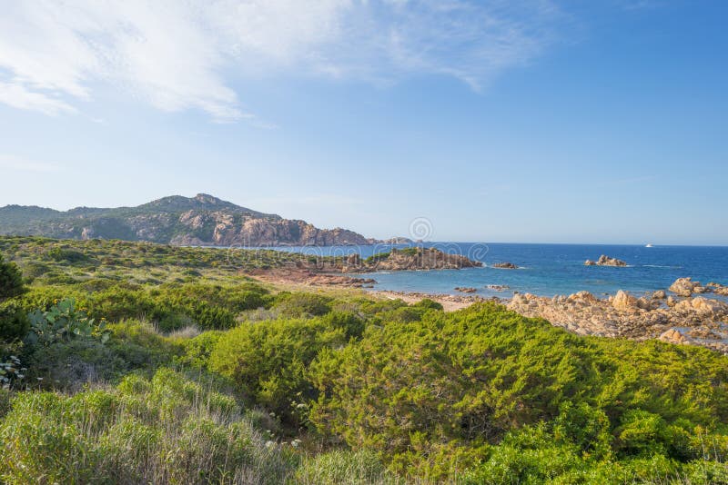 Rocky Coast of the Island of Sardinia in the Mediterranean Sea in ...