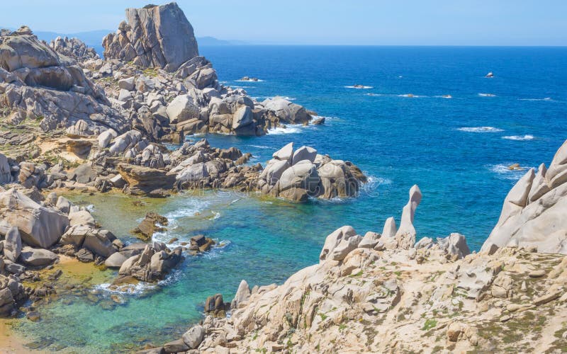 Rocky Coast of the Island of Sardinia in the Mediterranean Sea in ...