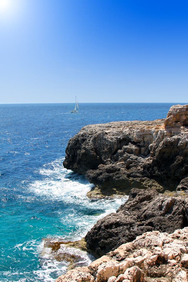 Rocky Coast in Mallorca Balearic Island Stock Image - Image of scene ...