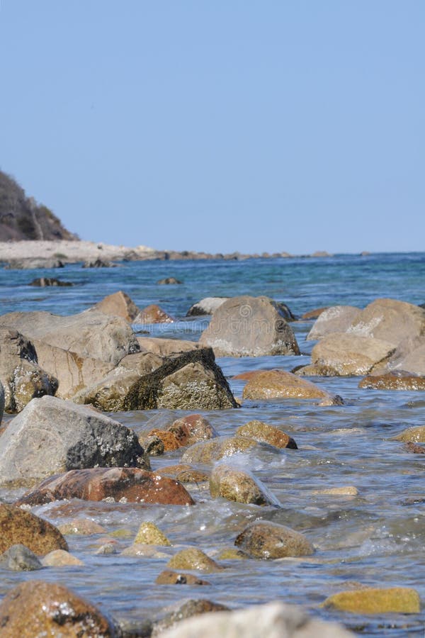 The Rocky Coast of Massachusetts Stock Image - Image of outside, coast ...
