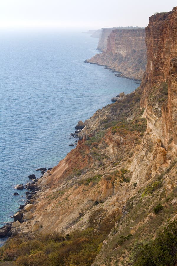 Rocky coast view stock image. Image of summer, steep, crimea - 9611681