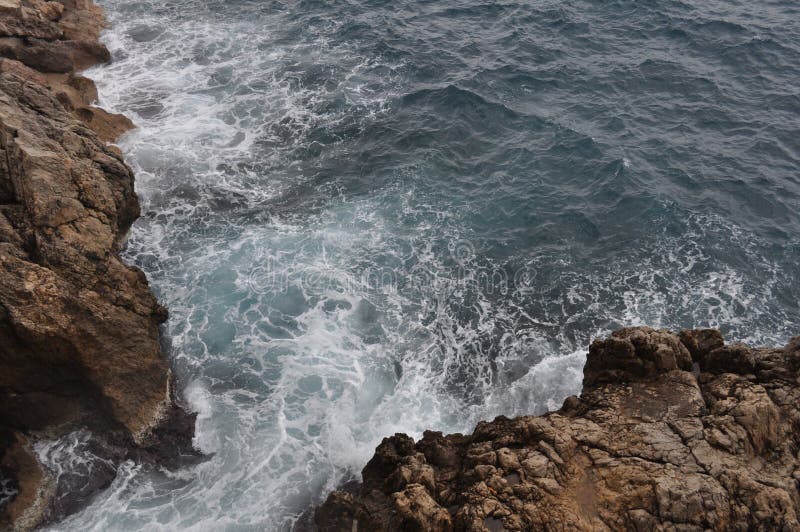 Rocky coast and waves. stock photo. Image of water, rocky - 132338458
