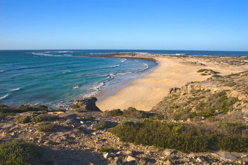 A rocky coastline stock image. Image of peaceful, africa - 4682553