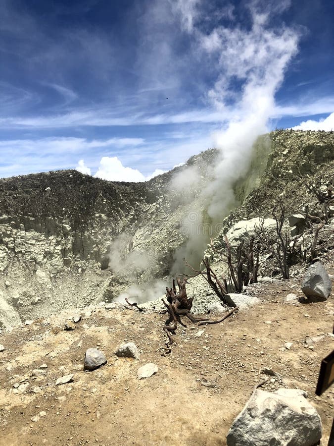 Rocky Crater on Mount Sindoro Stock Photo - Image of mountain, sumbing ...