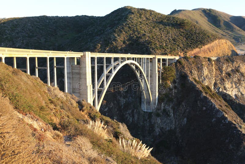 Rocky Creek Bridge in Monterey, CA Stock Photo - Image of mountain ...