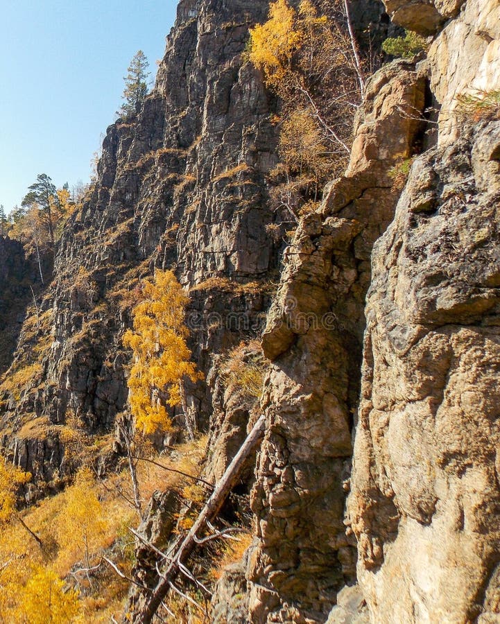 A Rocky Crest on the Slope of the Seaside Ridge. Stock Image - Image of ...