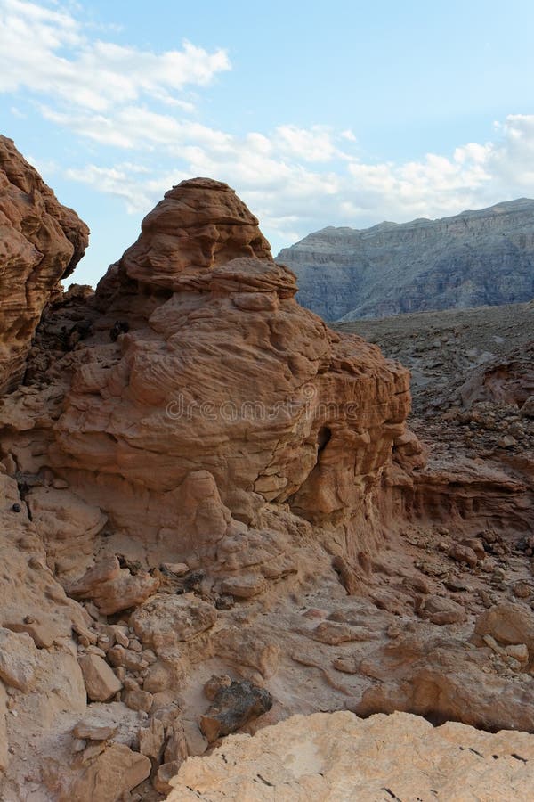 Rocky Desert Landscape At Sunset Stock Photo - Image of mushroom ...