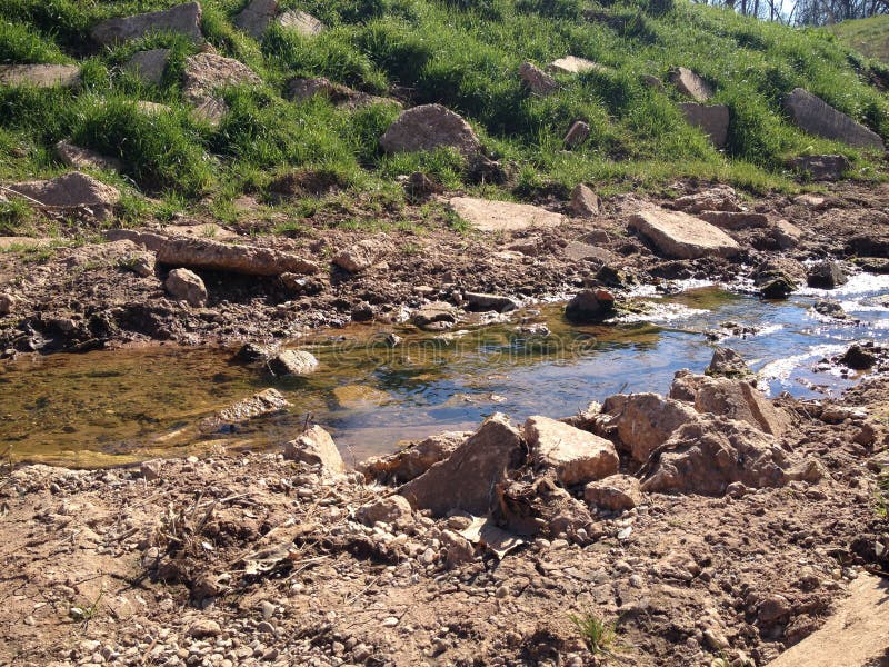 Rocky drainage stream stock photo. Image of landscape - 170871144
