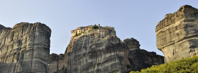 Rocky Environment of Meteora Valley Stock Image - Image of valley, rock ...