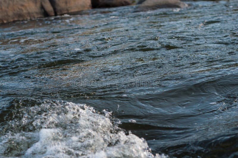 Rocky Fast River. Running Water, Flowing with Rapids Stock Image ...