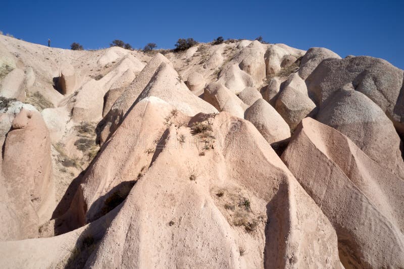Rocky Geological Formations at Cappadocia, Turkey. Stock Photo - Image ...