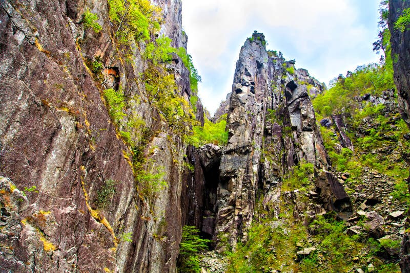 Rocky Gorge Formed by High Cliffs Stock Photo - Image of high, outdoor ...