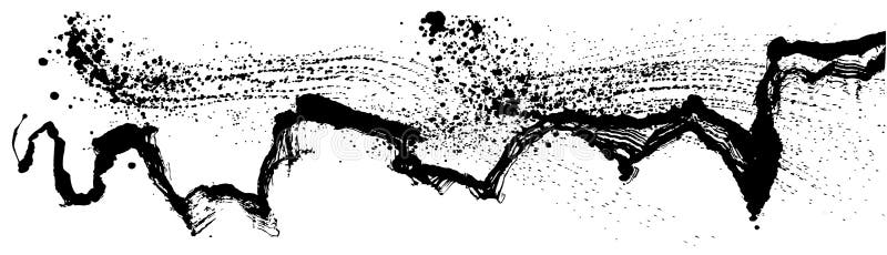 Rocky Ground. Hand Drawn Illustration. Brush Stroke Illustration. Stock ...