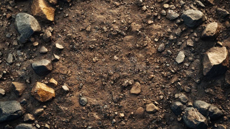 Rocky Ground Texture Brown and Grey Stones Stock Illustration ...