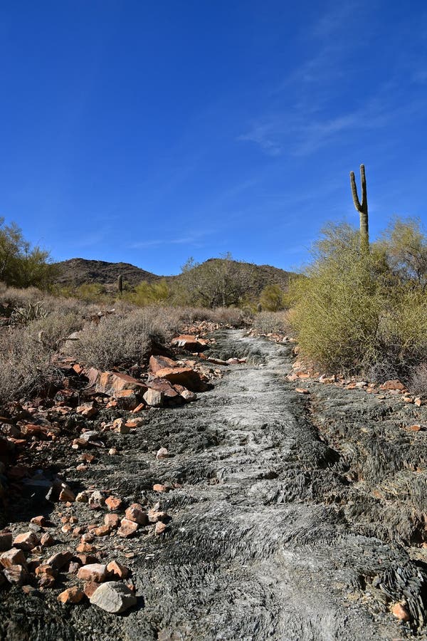 Rocky Hiking Path in a Desert Setting Stock Photo - Image of arizona ...