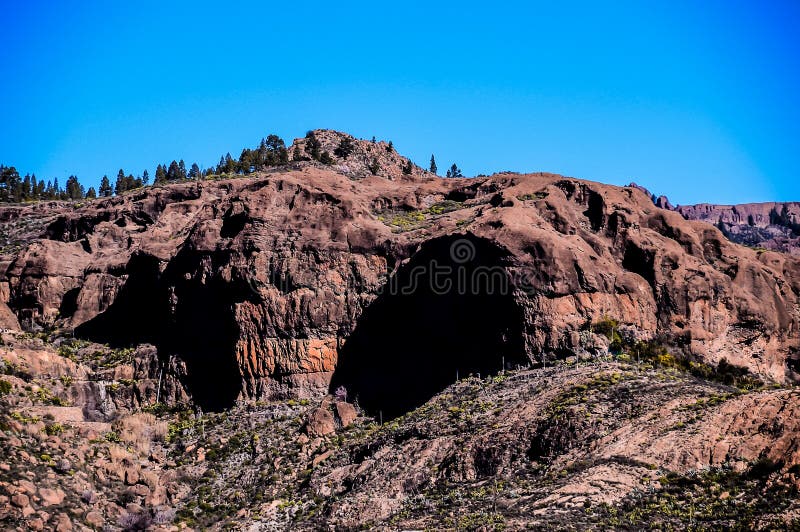 Rocky Hillside Large Cave Middle Stock Photos - Free & Royalty-Free ...