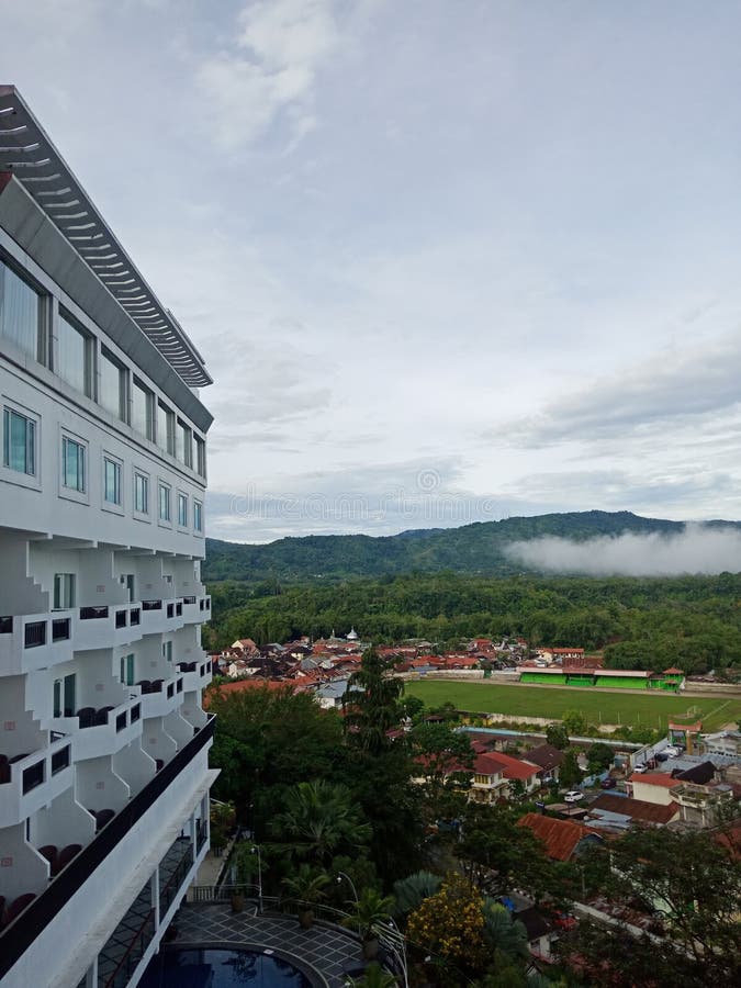 Rocky Hotel View Pool Mountain Sky Morning View Stock Photo - Image of ...