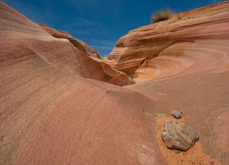 Rocky Landscape with Bizarre Shapes and Lines Stock Photo - Image of ...