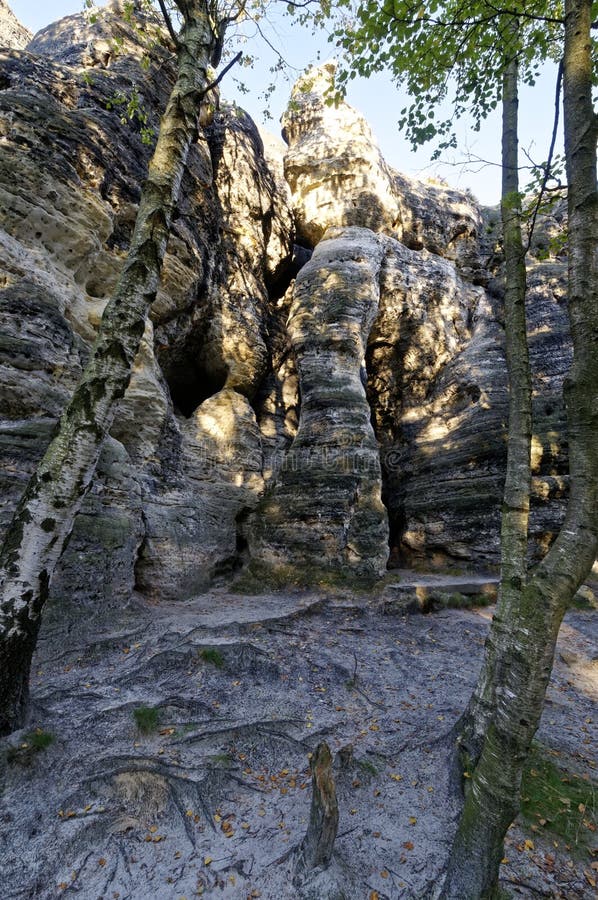 Rocky Landscape with a Rugged and Rough Foreground in the Front Stock ...